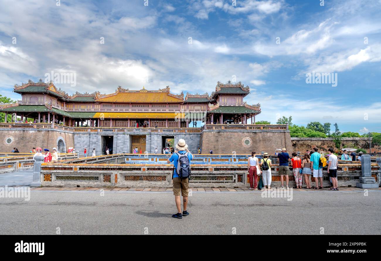 Hue Imperial Citadel, Hue City, Vietnam - July 19, 2024: Tourists visit ...