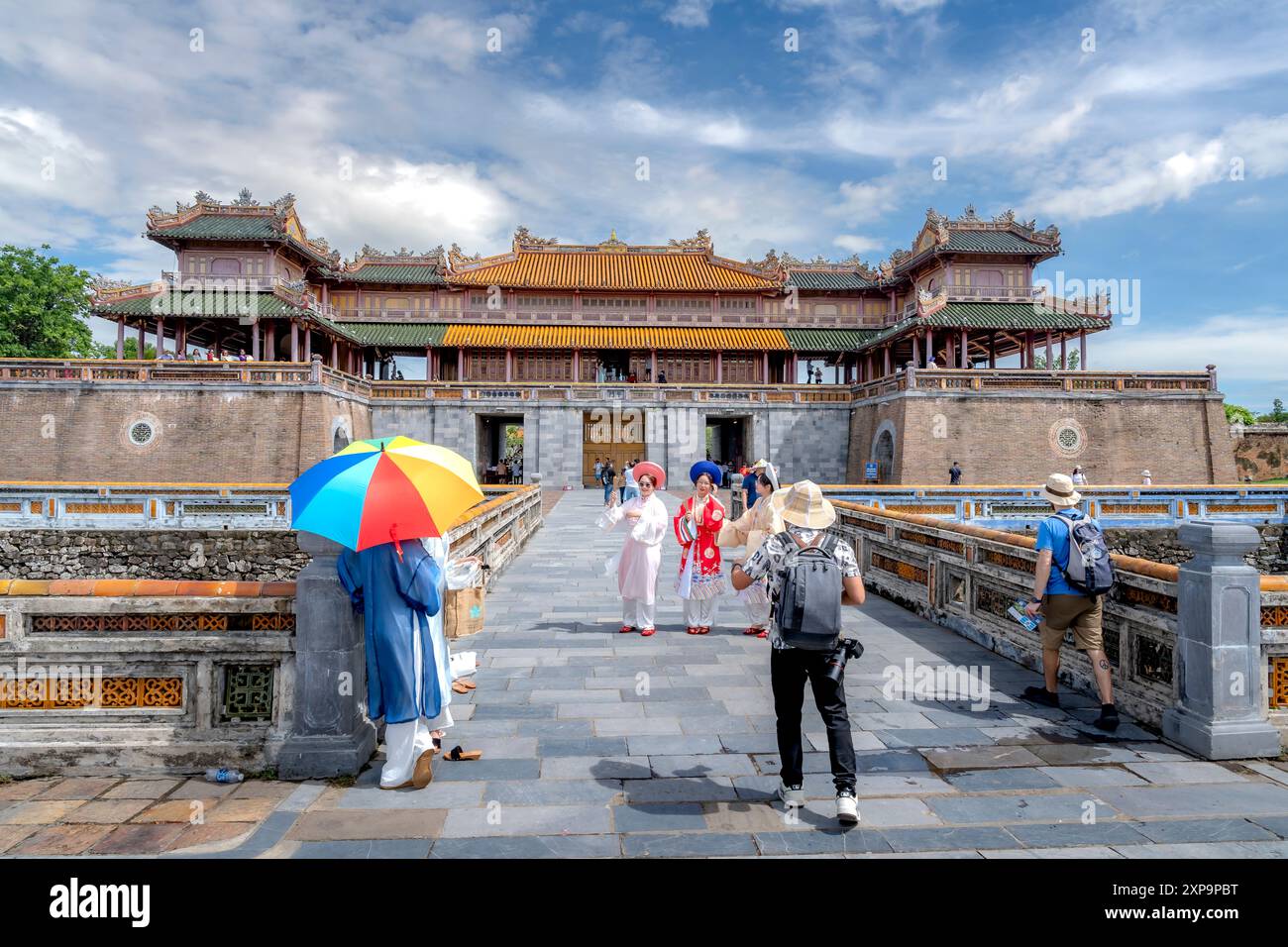 Hue Imperial Citadel, Hue City, Vietnam - July 19, 2024: Tourists visit ...