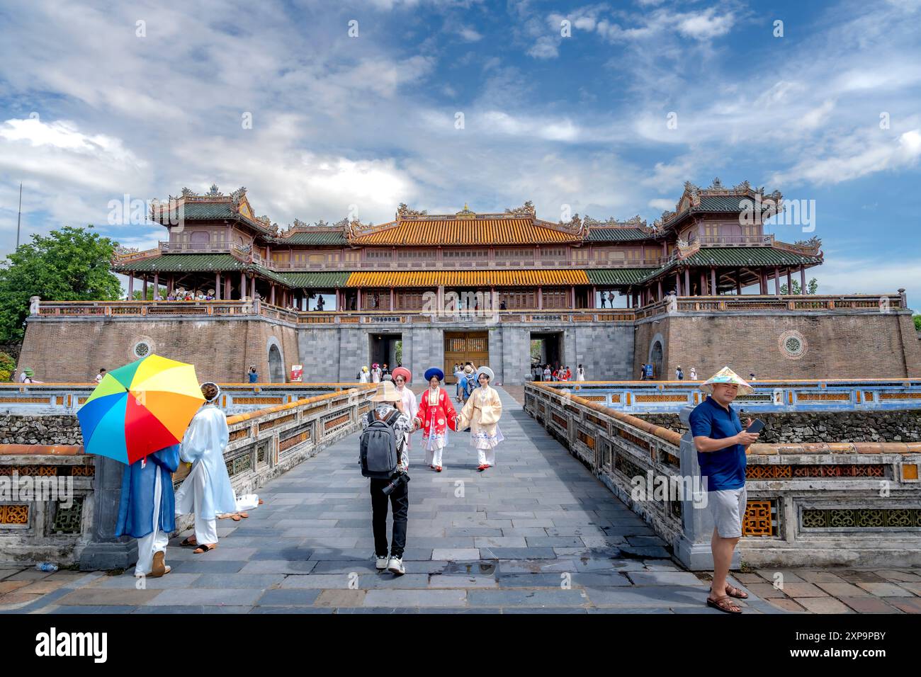 Hue Imperial Citadel, Hue City, Vietnam - July 19, 2024: Tourists visit ...