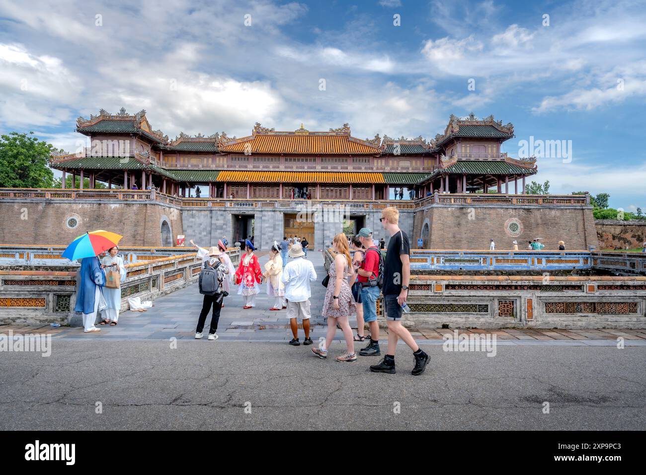 Hue Imperial Citadel, Hue City, Vietnam - July 19, 2024: Tourists visit ...