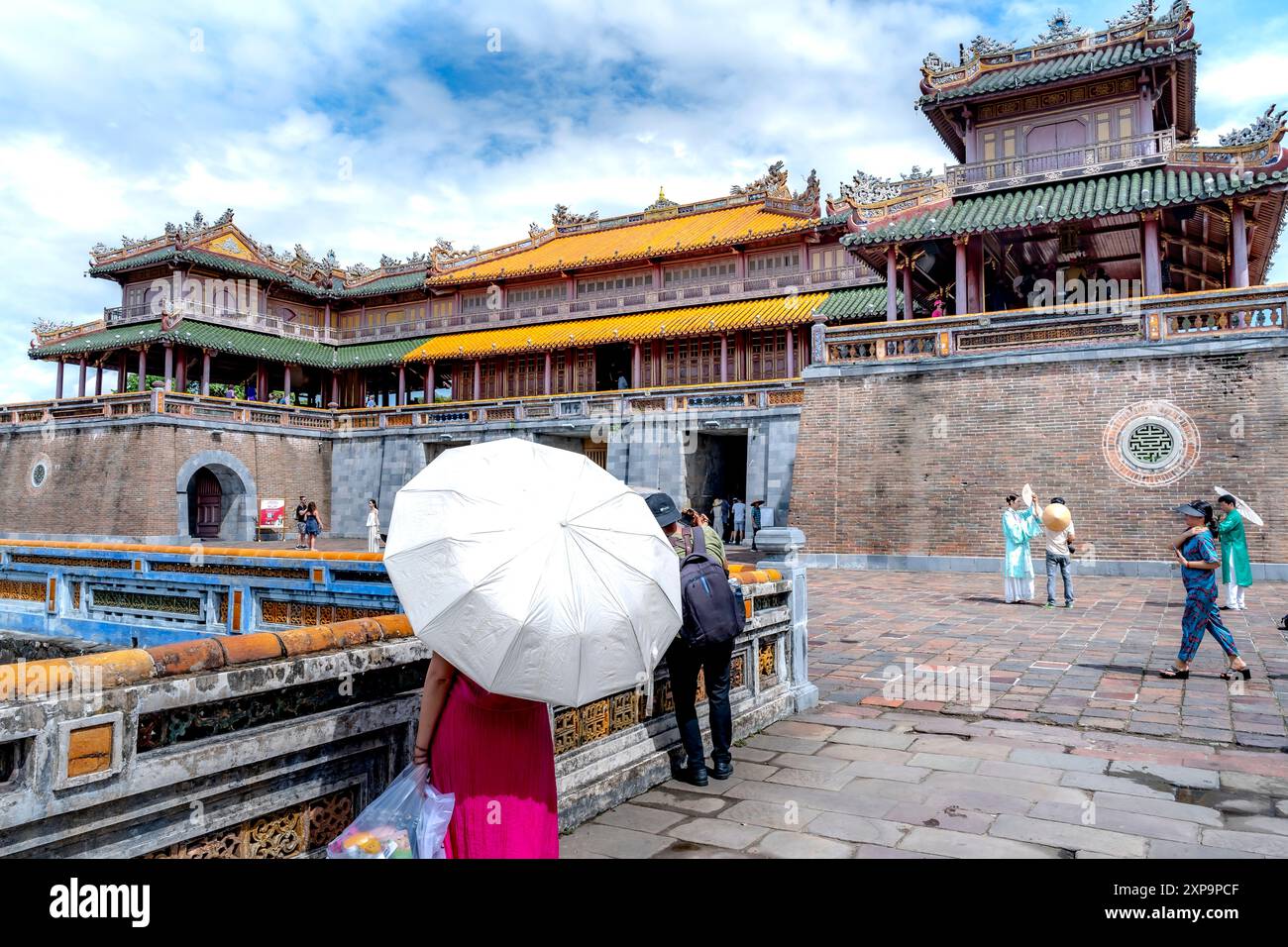 Hue Imperial Citadel, Hue City, Vietnam - July 19, 2024: Tourists visit ...