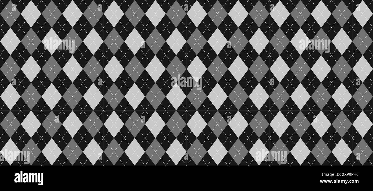 Argyle vector pattern Black and White Stock Photos & Images - Alamy