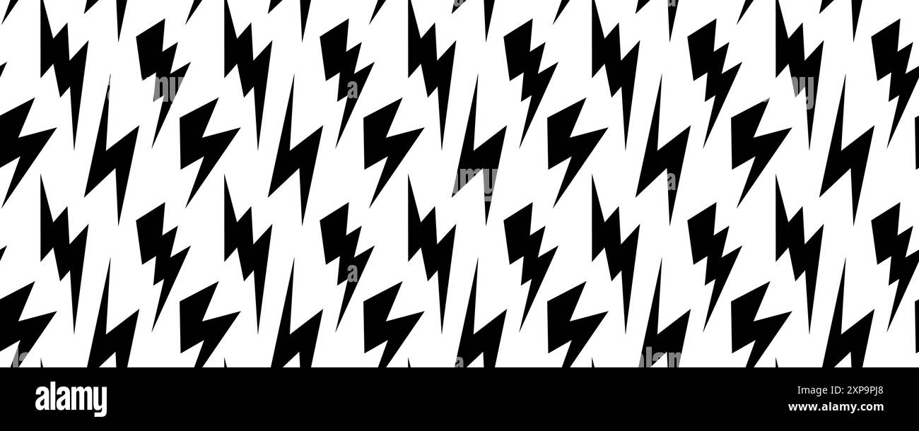Lightning bolt seamless pattern. Thunder bolt repeated background ...