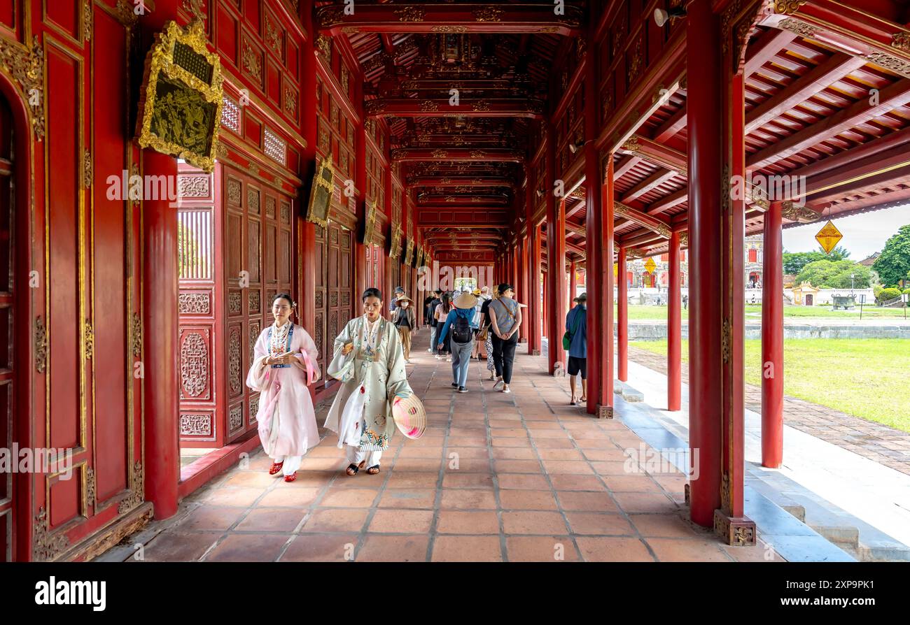Hue Imperial Citadel, Hue City, Vietnam - July 19, 2024: Tourists visit ...