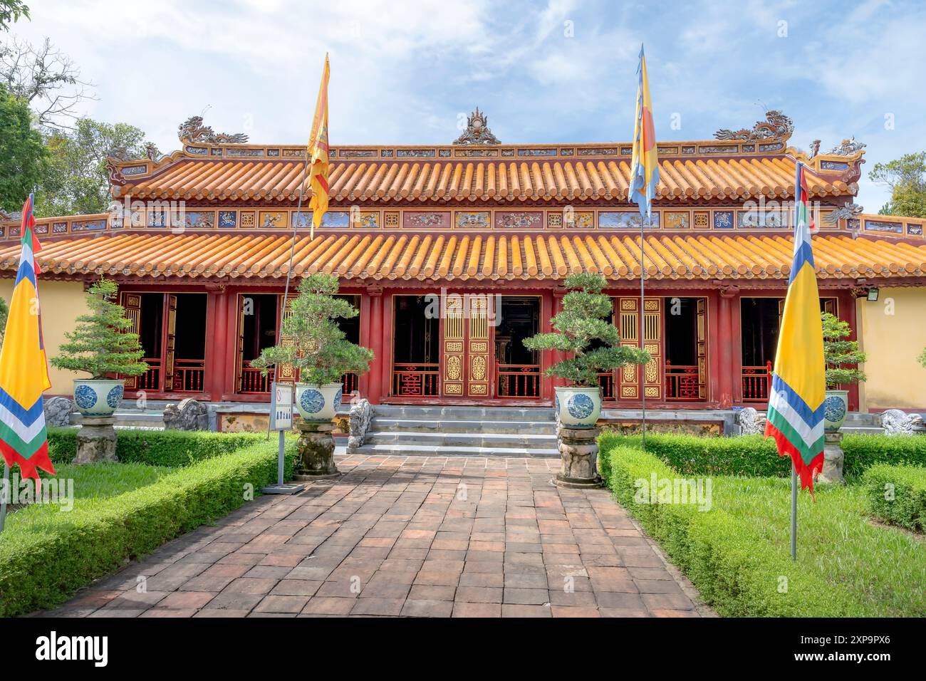 Tomb of King Gia Long, Hue city, Vietnam - July 19, 2024: The tomb of ...