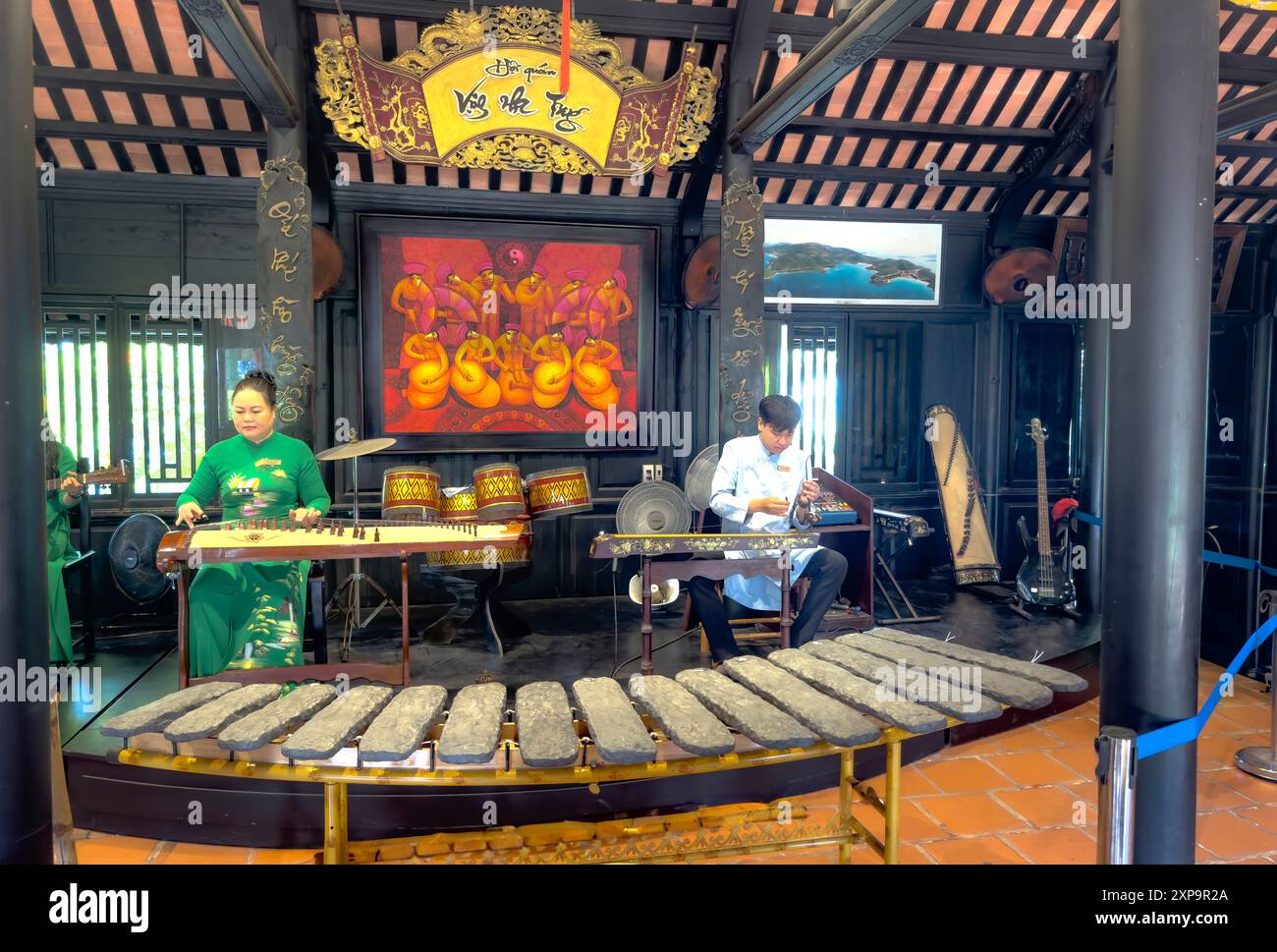 Hon Chong, Nha Trang City, Vietnam - July 4, 2024: Traditional musical ...