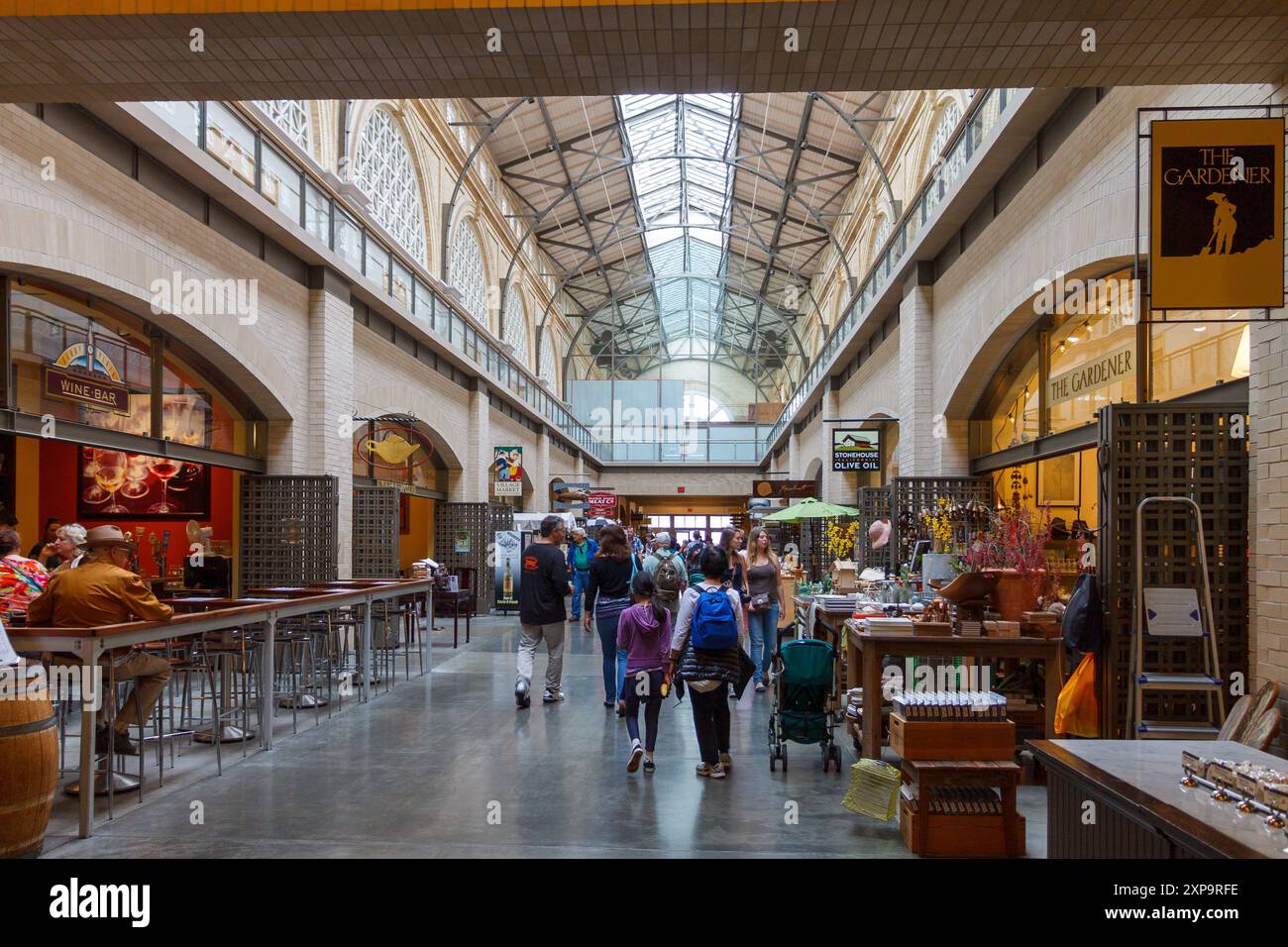The shops and restaurants inside Ferry Building marketplace, downtown ...