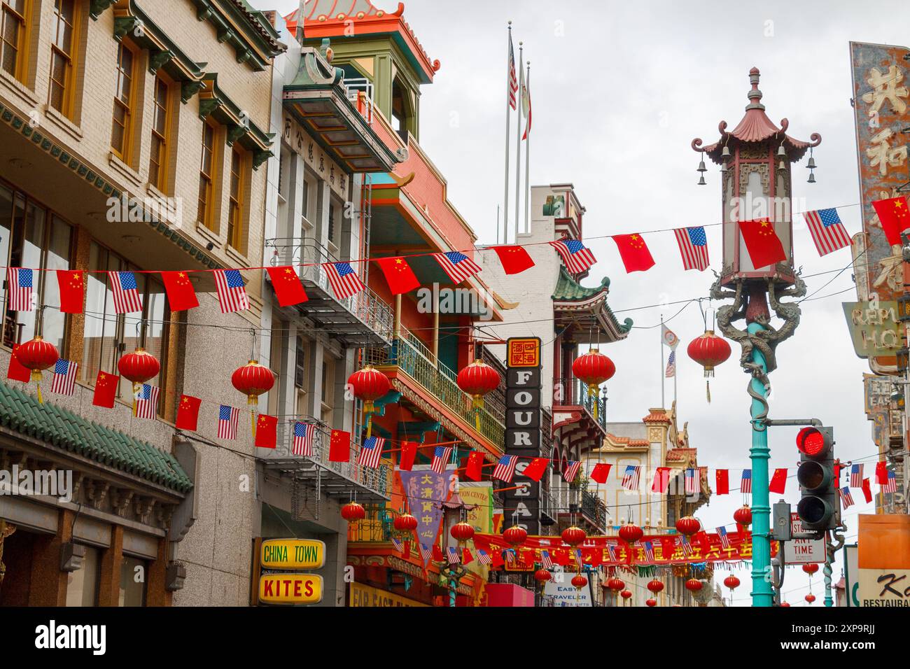 Traditional chinatown in downtown San Francisco, California Stock Photo ...