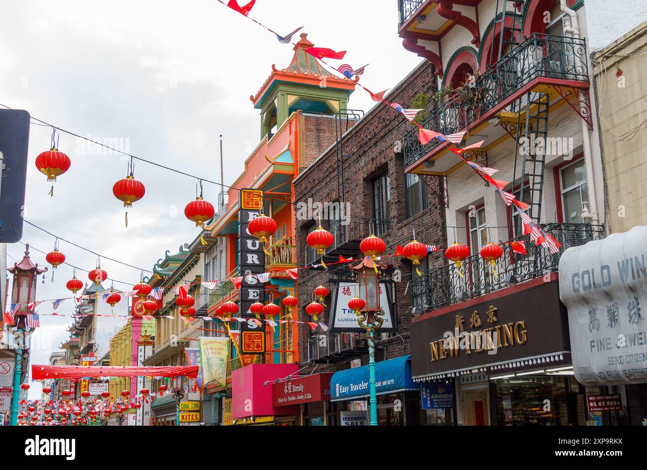 Traditional chinatown in downtown San Francisco, California Stock Photo ...