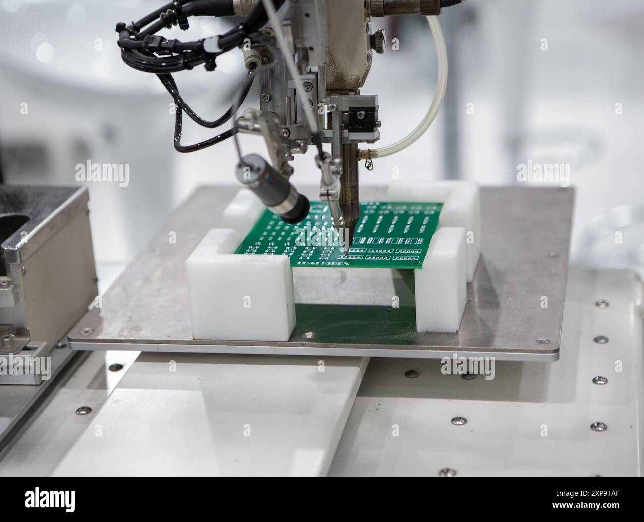 Production of spot soldering for print circuit board (PCB Stock Photo - Alamy