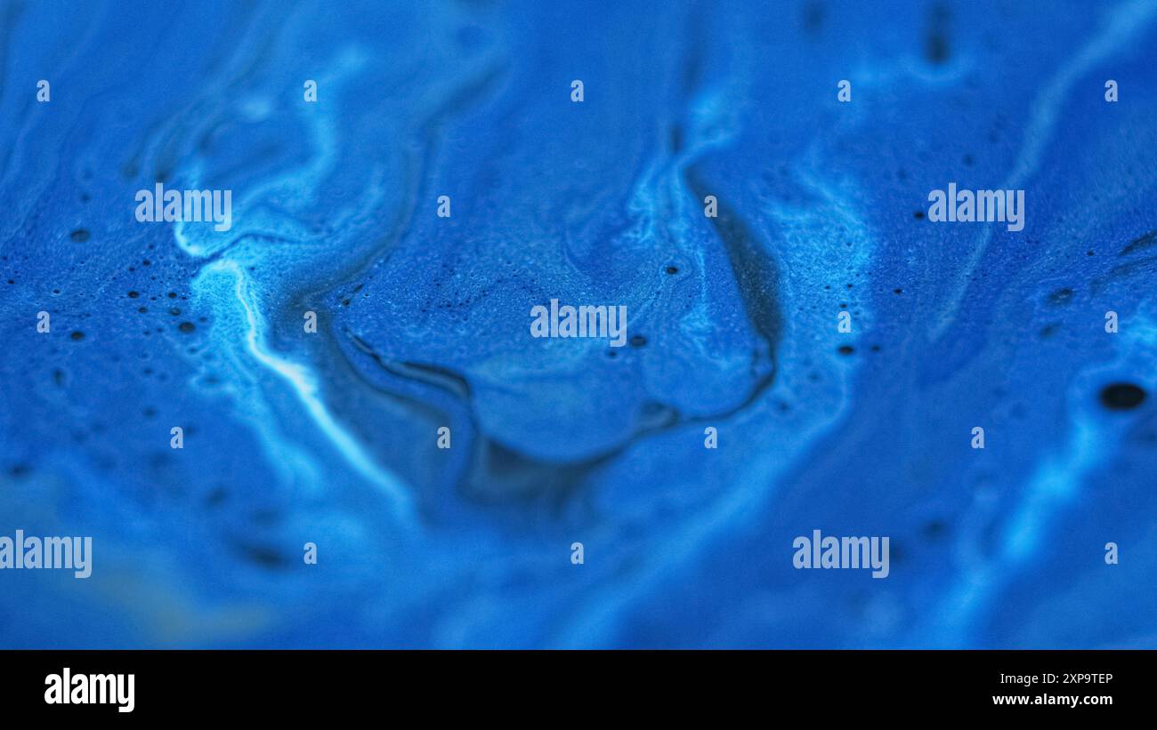 Paint bubbles. Fizzy liquid texture. Defocused blue color sparkling ...