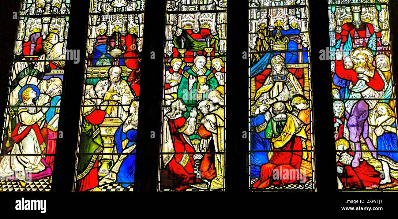 Colorful Sacrements Jesus Donkey Palm Sunday Stained Glass St Saviour's ...