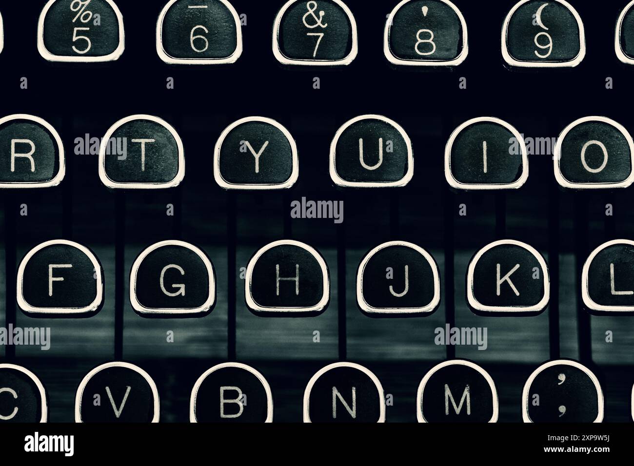 Macro photograph of vintage typewriter keys. Concept for writer, typing ...