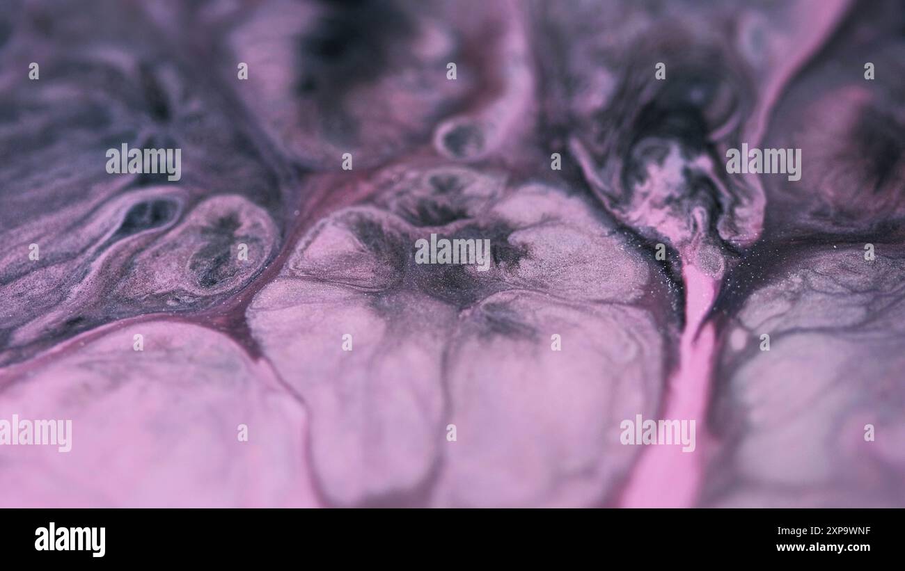 Glitter gel ink paint. Sparkling fluid. Glowing abstract emulsion pink ...