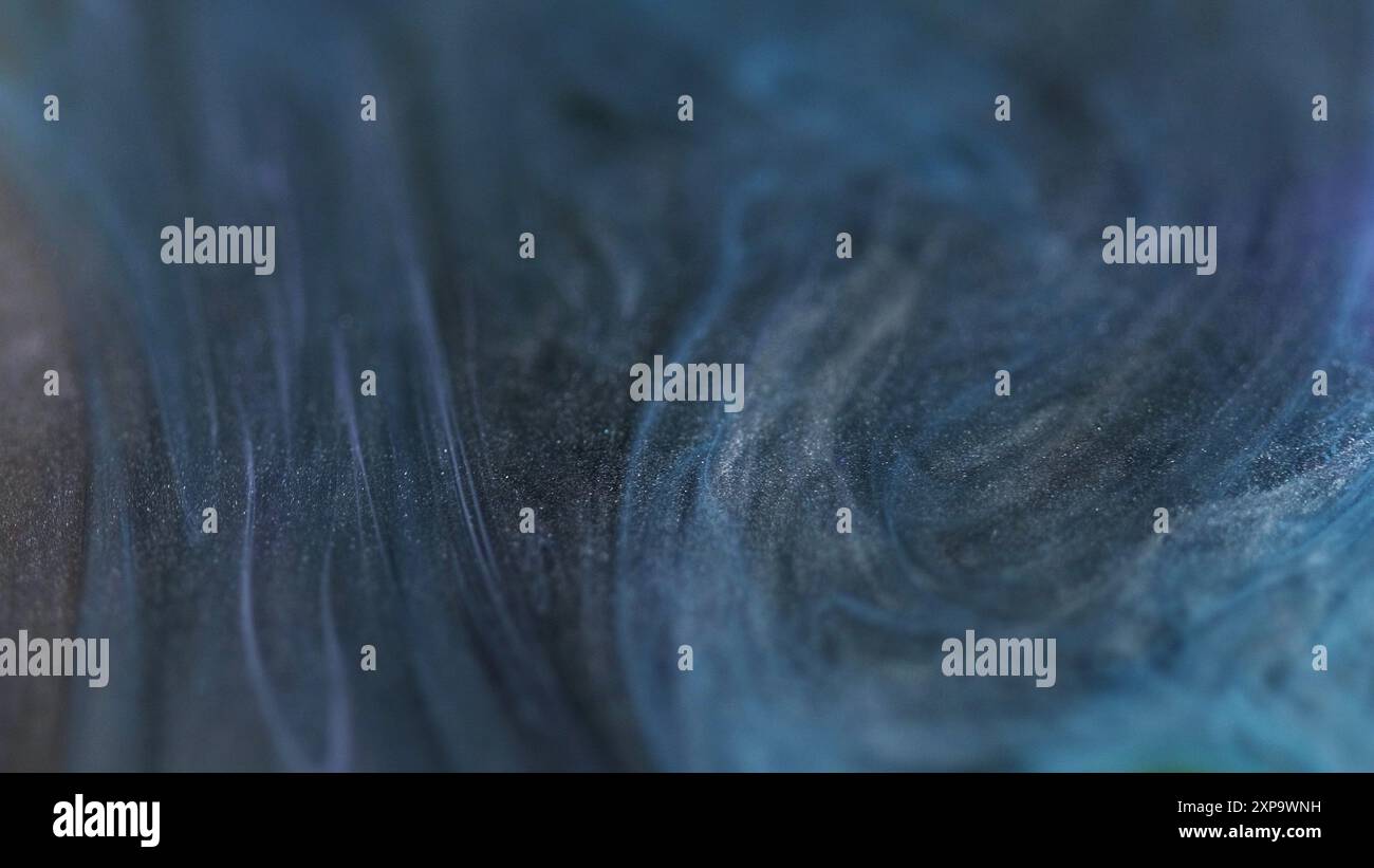 Glitter texture. Sparkling flow. Defocused blue shiny dark silver color ...