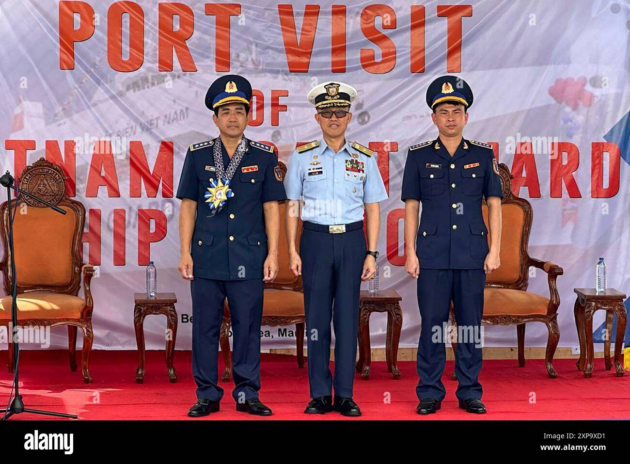 Colonel Hoang Quoc Dat, vice Commander of Vietnam Coast Guard Region 2 ...