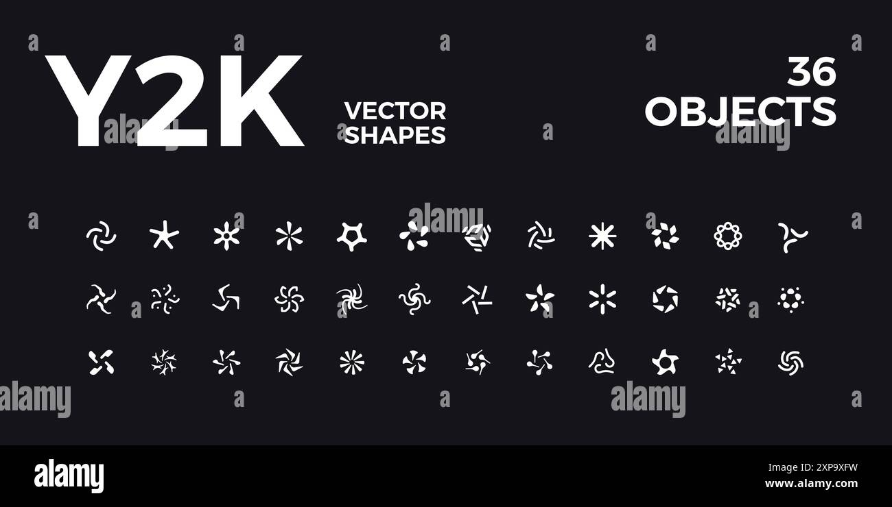 Retro futuristic elements. Y2K aesthetics Stock Vector Image & Art - Alamy