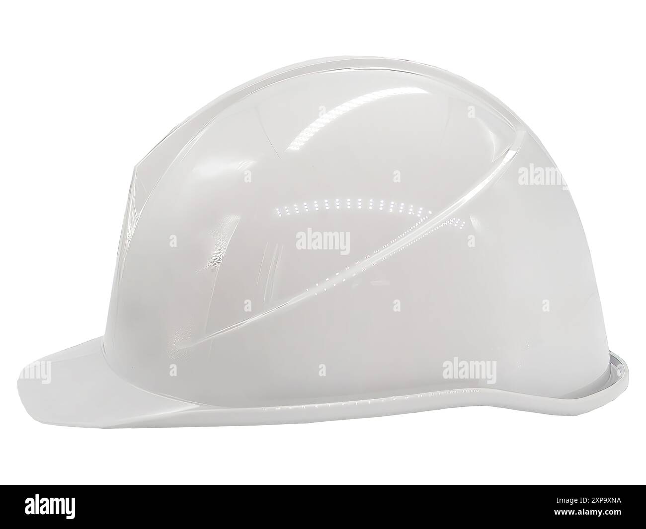 A light grey helmet with clipping path, high quality personal head ...
