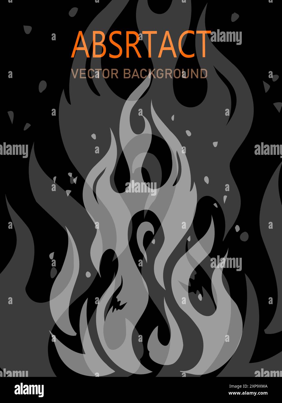 Fire burn banner. Black bonfire. Dangerous combustion. Silhouette ...