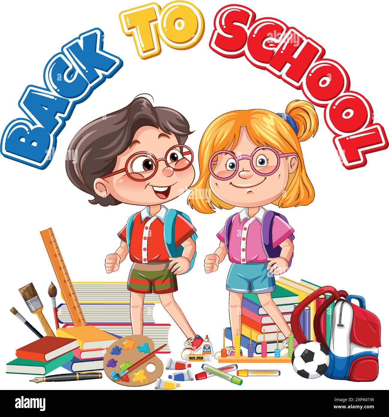 Supplies students kids Cut Out Stock Images & Pictures - Alamy