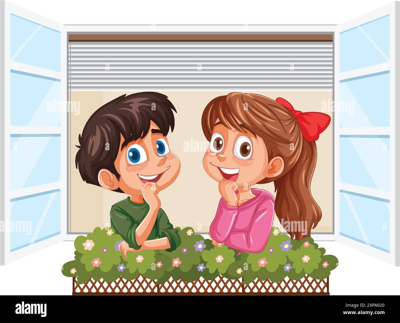Boy fresh air window Stock Vector Images - Alamy