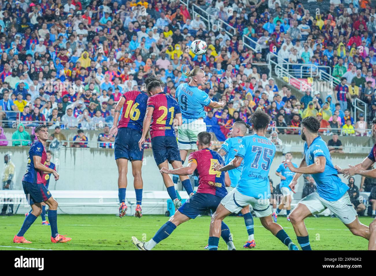 Orlando, Florida, USA, July 30, 2024, Manchester City FC forward Erling ...