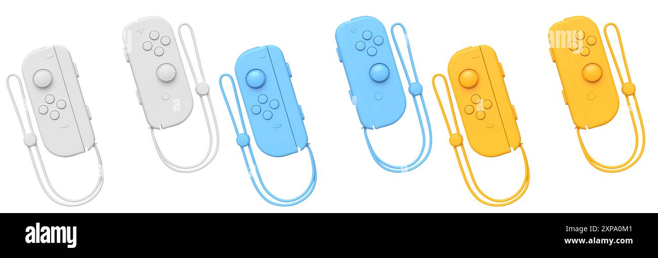 Realistic video game controllers console isolated on white Stock Photo ...