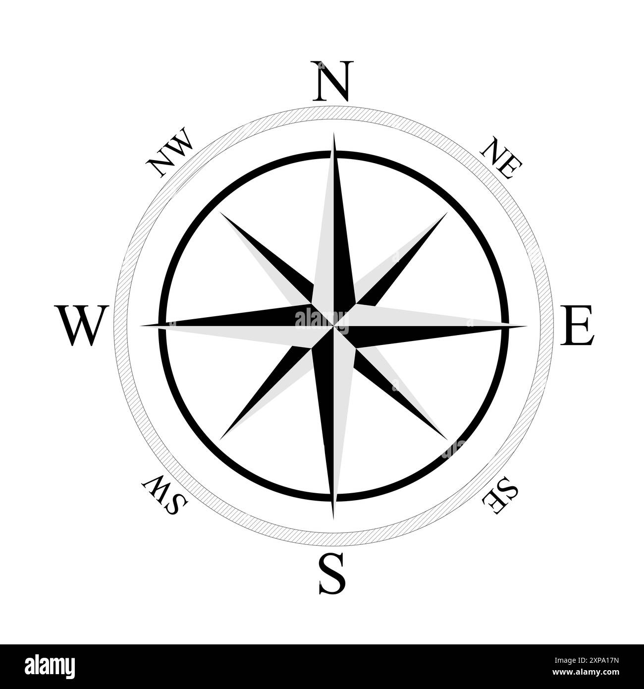 Compass background. Vector drawing of a compass rose. Ancient black and ...