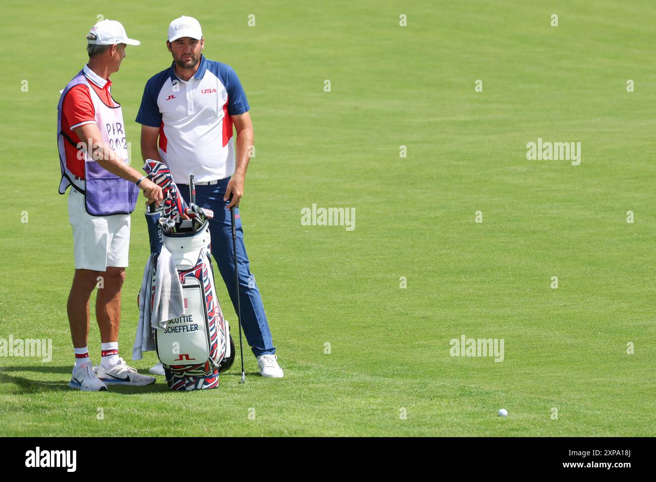 Saint-Quentin-en-Yvelines, France. 4th Aug, 2024. Scottie Scheffler ...