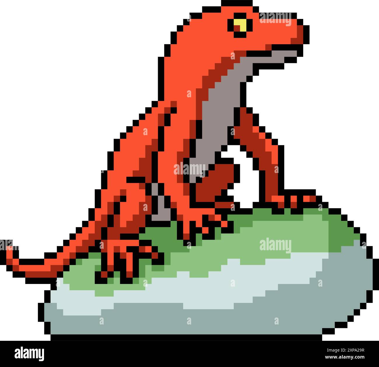 Small lizard on rock Stock Vector Images - Alamy