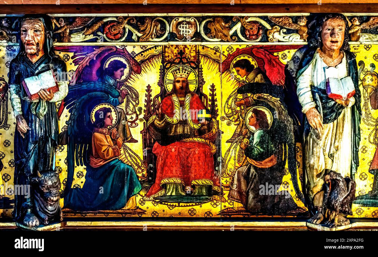 Colorful Wooden King James 1 1600s Carved Altar St Saviour's Church ...