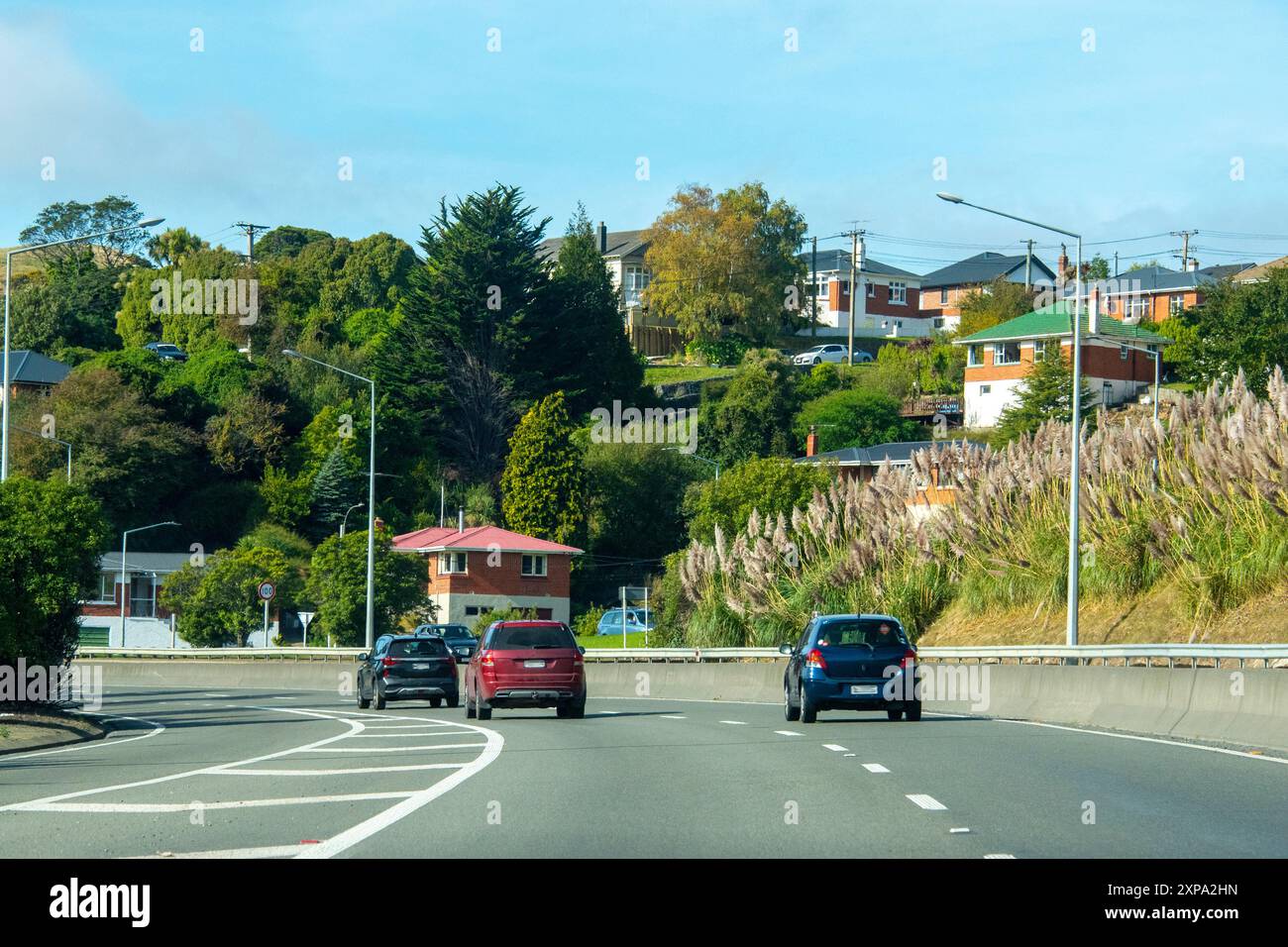Dunedin Southern Motorway - New Zealand Stock Photo - Alamy