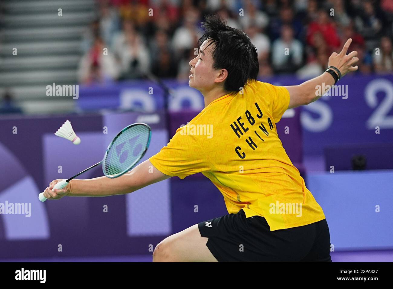 **CHINESE MAINLAND, HONG KONG, MACAU AND TAIWAN OUT** Chinese badminton player He Bingjiao ...