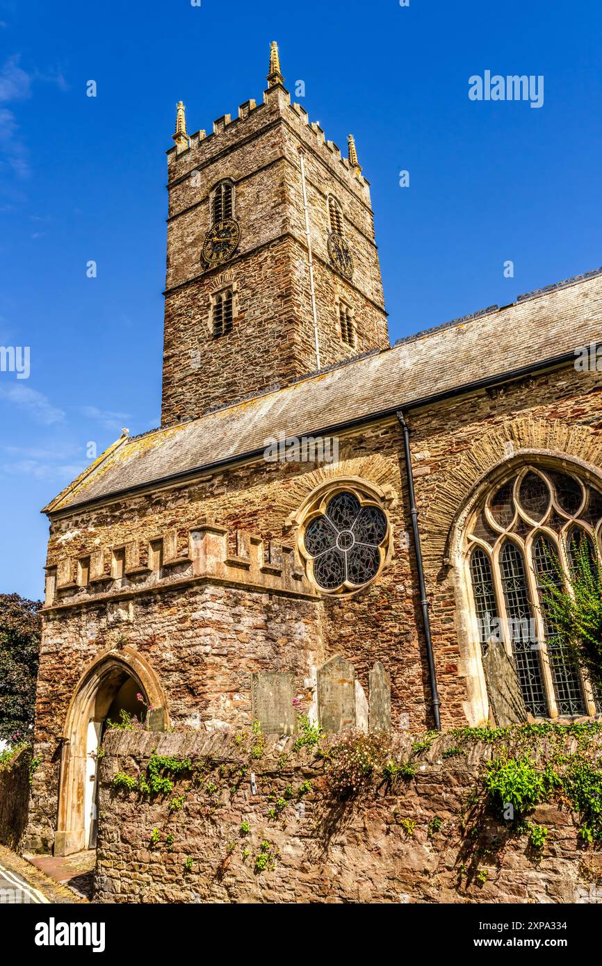 St Saviour's Church Outside Graveyard Dartmouth Devon England. Church ...