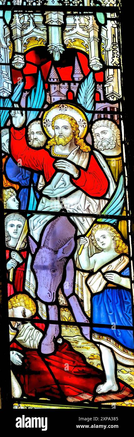 Colorful Jesus Donkey Palm Sunday Stained Glass St Saviour's Church ...