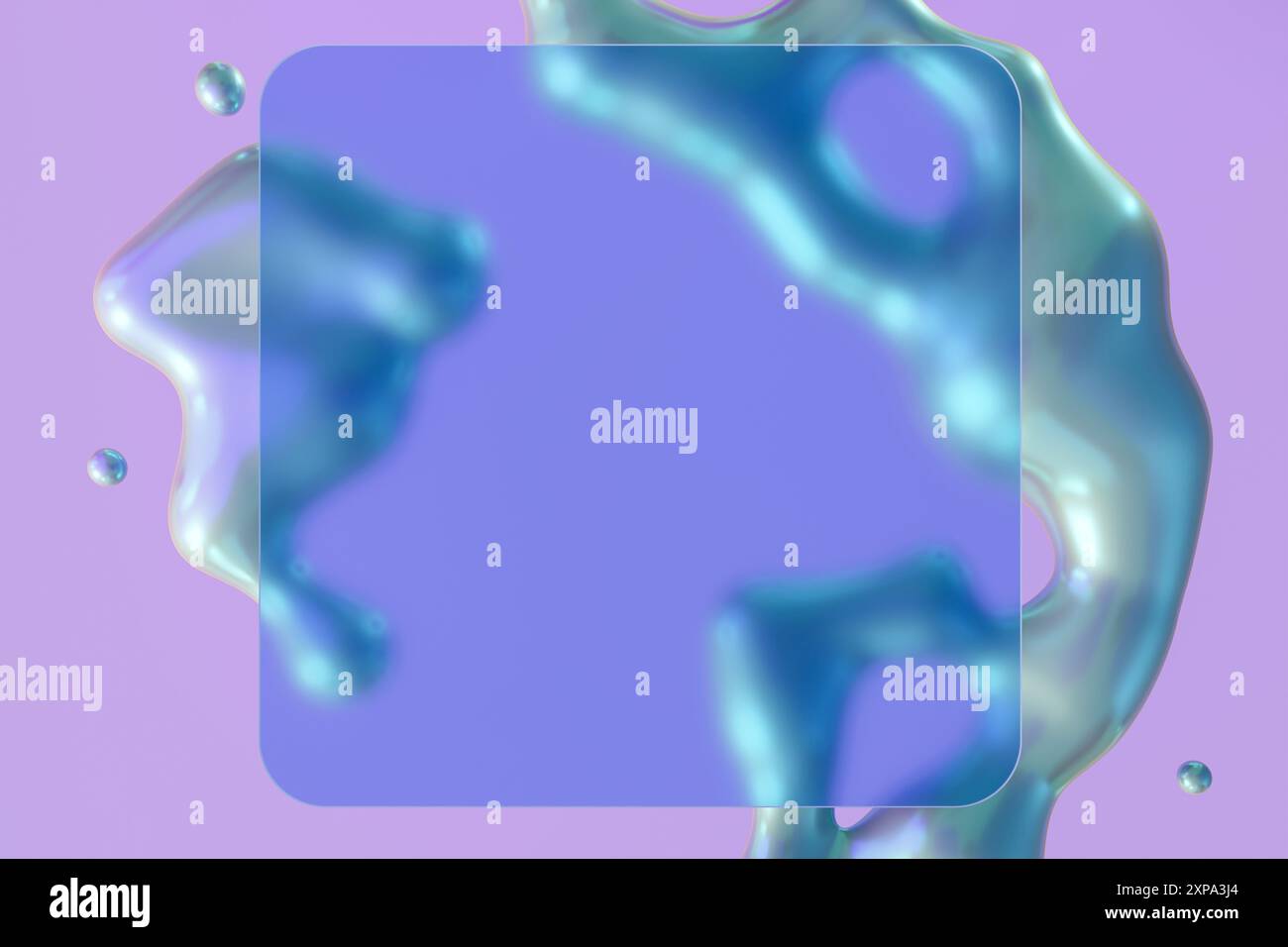 Vivid purple and blue holographic background with dynamic fluid shapes ...
