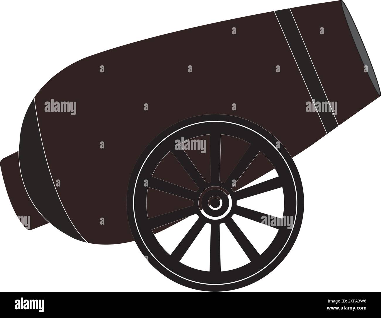 Civil war cannon black and white Cut Out Stock Images & Pictures - Alamy