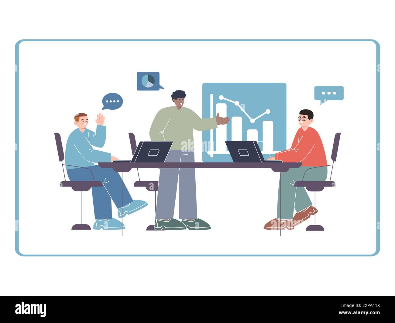 discussion together three man working together men team-mate teamwork ...