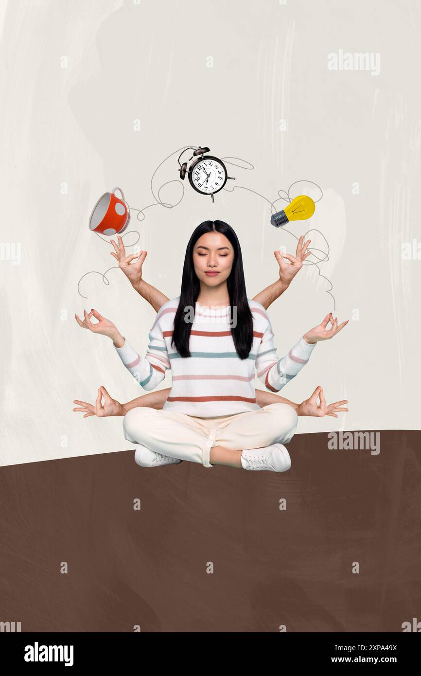 Trend artwork composite sketch image photo collage of young woman ...