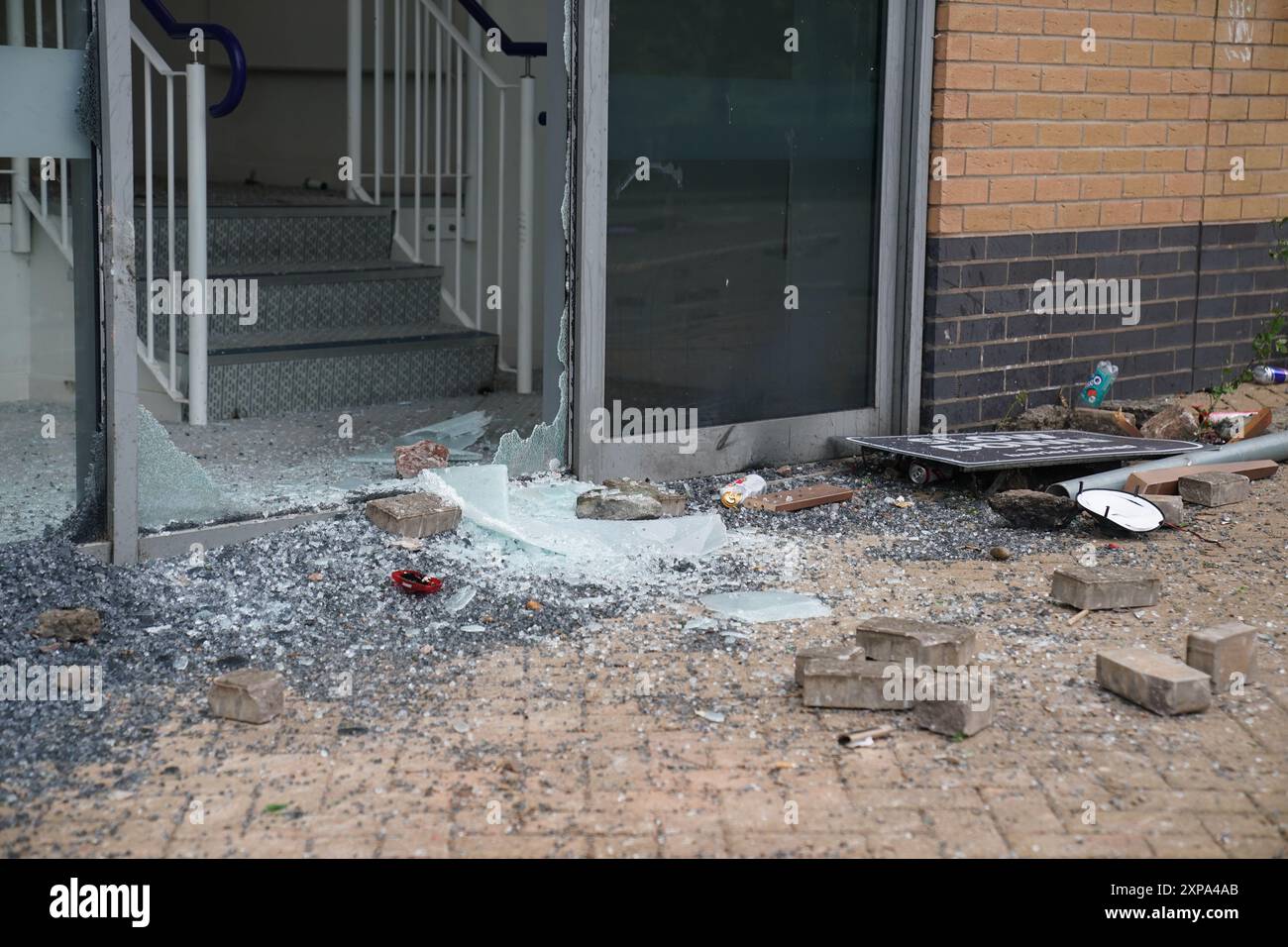 Damage at the Holiday Inn Express in Tamworth, Staffordshire, after a ...