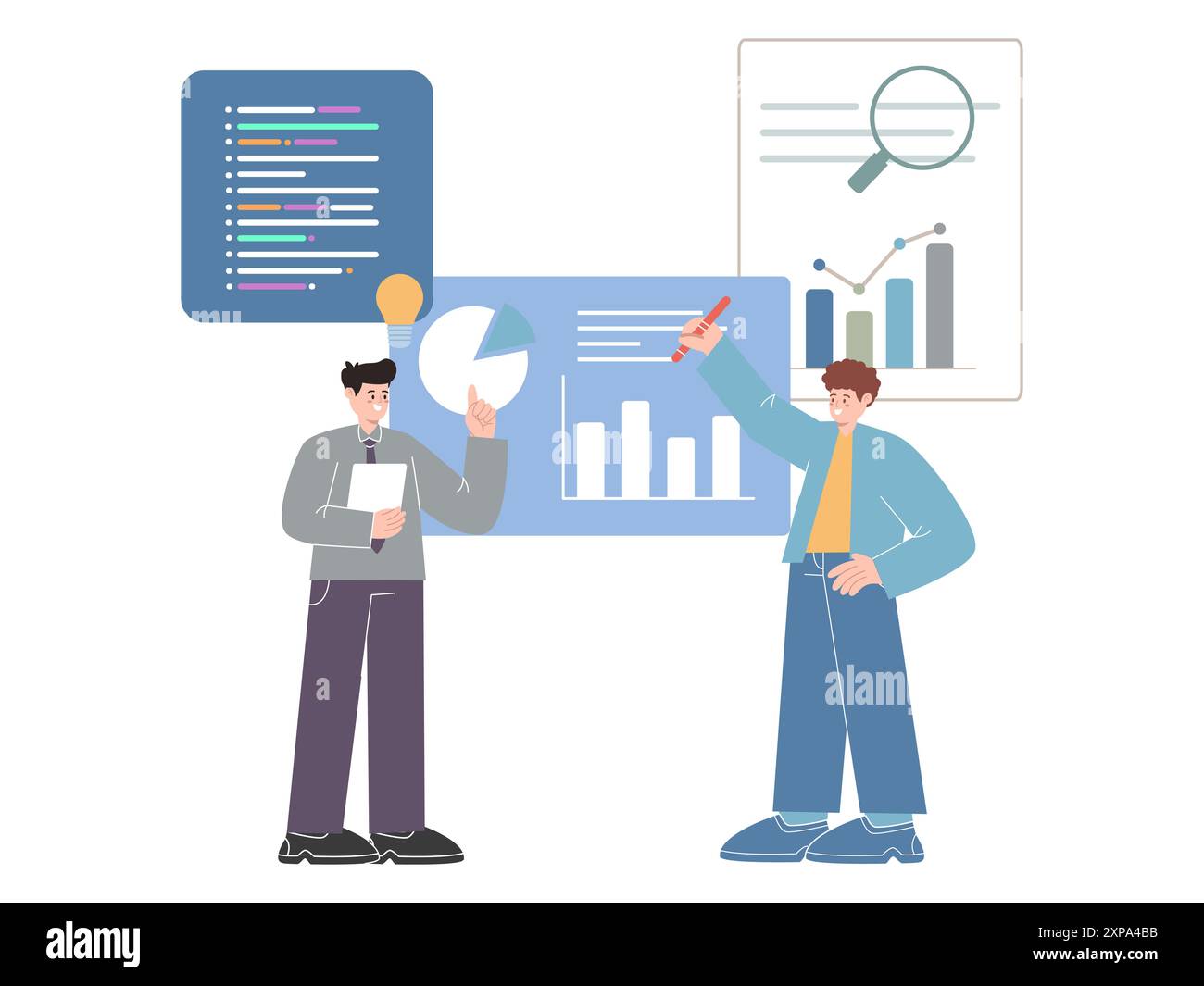 analyzing business data analysis analytics strategi company work job partner teamwork graphic ...