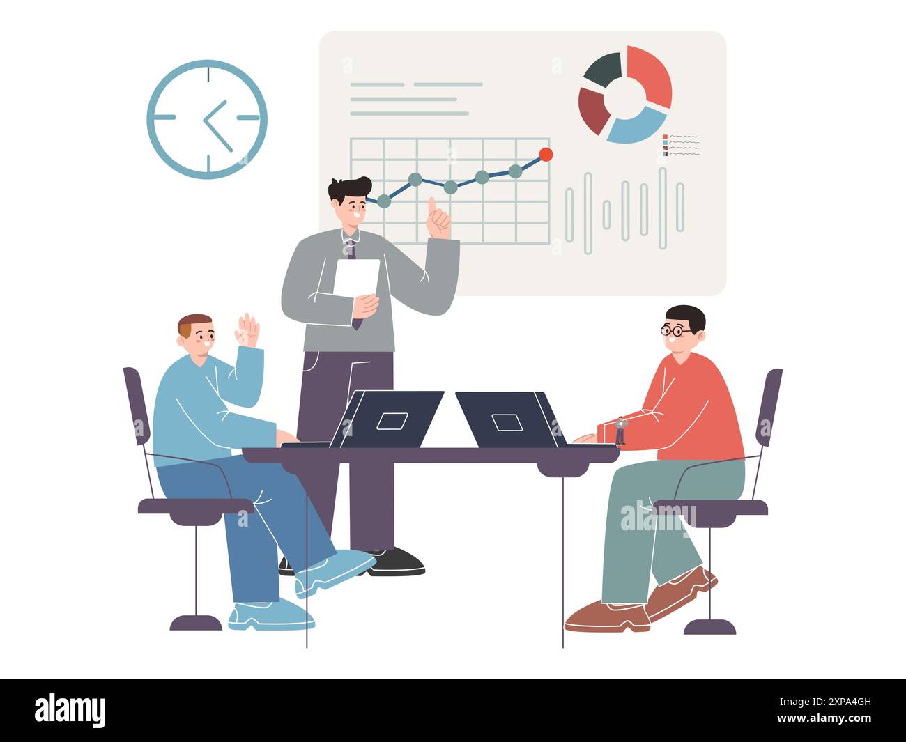 Work hard data analytics Stock Vector Images - Alamy
