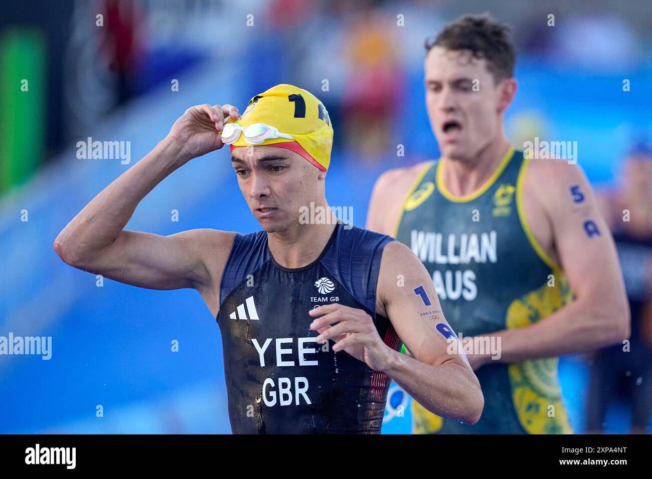 Britain's Alex Yee competes during the mixed relay triathlon at the ...