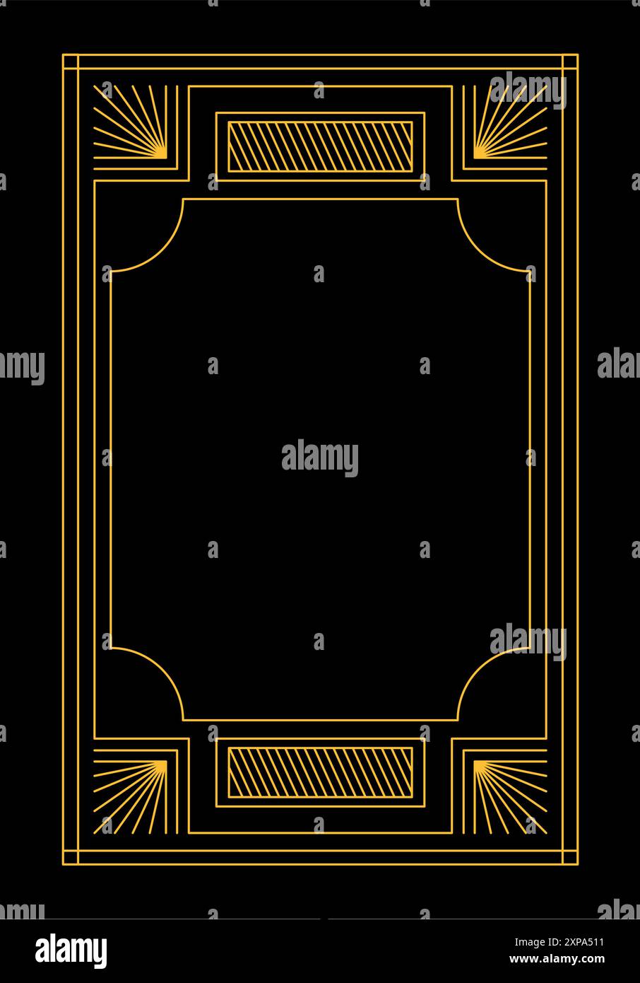 art deco gold frame collection aesthetic artistic elegant elegance premium rectangular shape ...