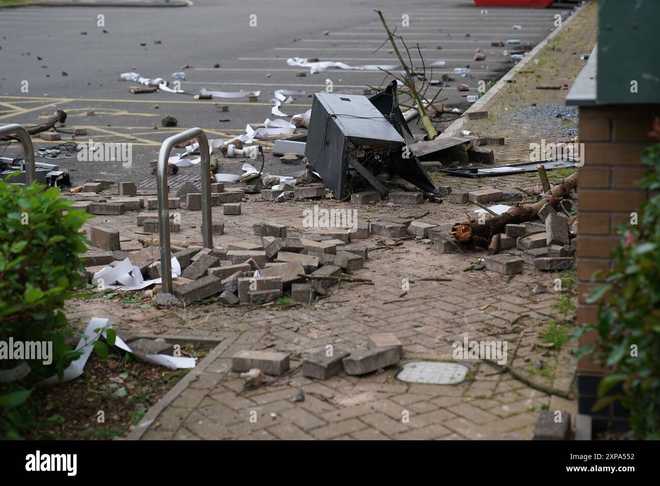 Damage at the Holiday Inn Express in Tamworth, Staffordshire, after a ...