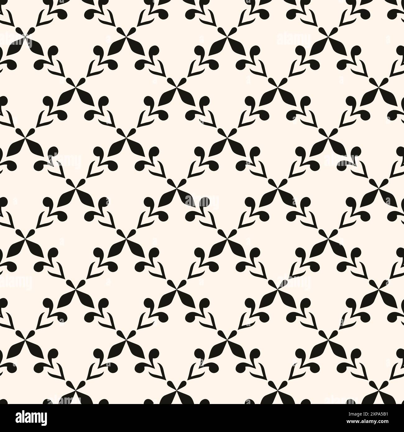 Abstract simple floral gothic style seamless pattern. Elegant minimal ...