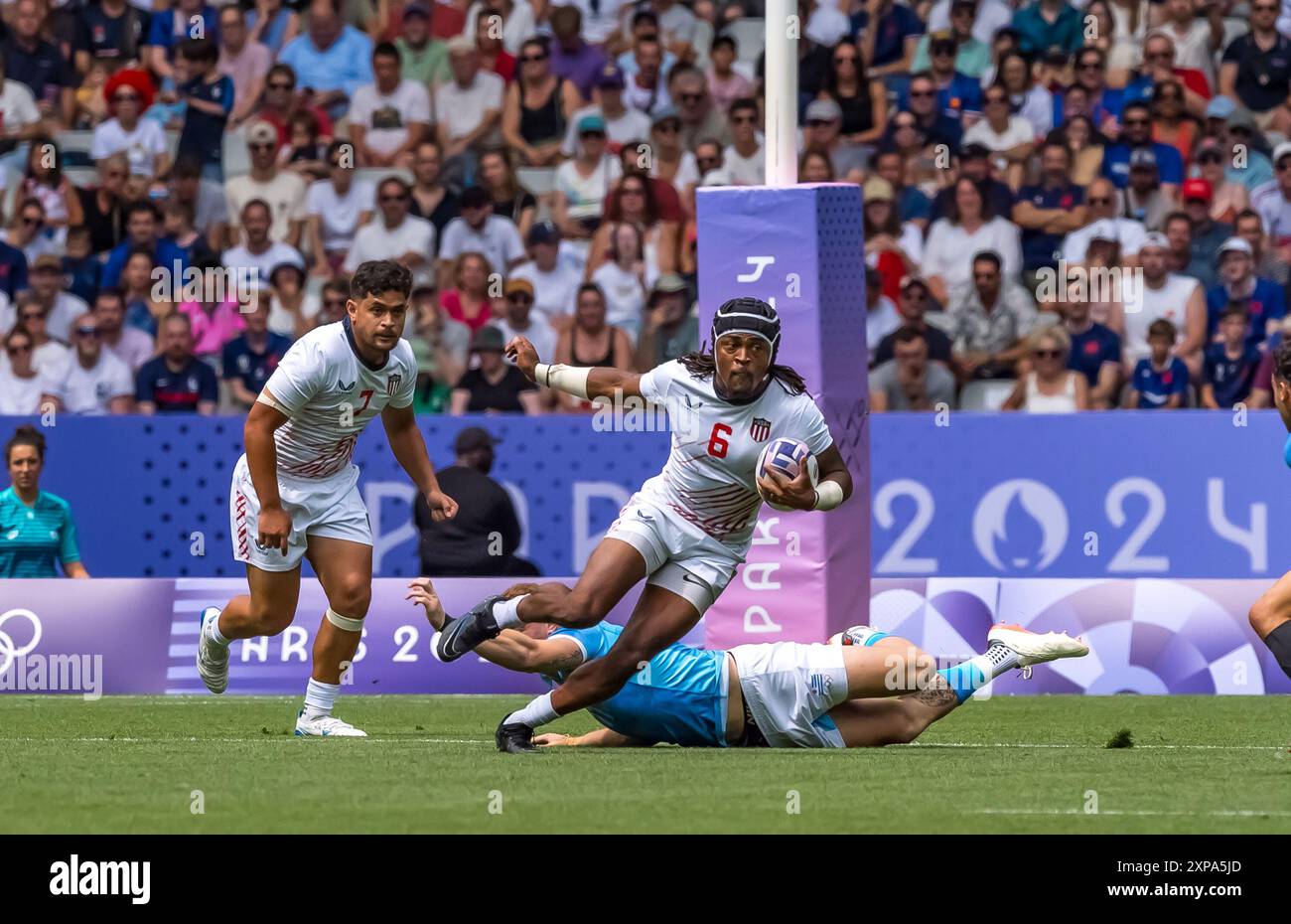 Paris, Ile de France, France. 25th July, 2024. Men's Pool B Rugby Seven ...