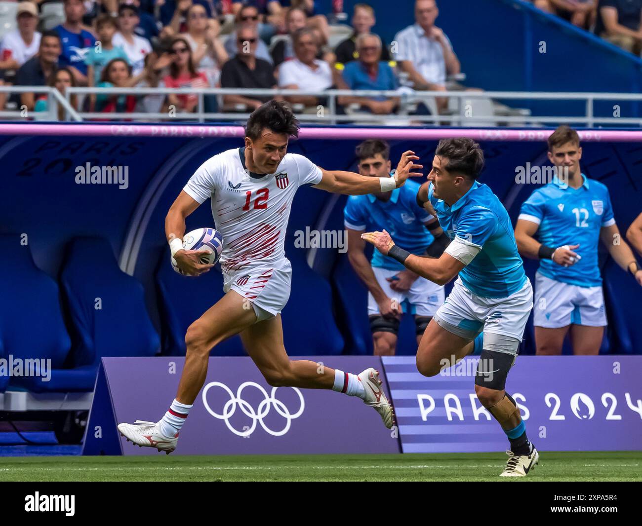 Paris, Ile de France, France. 25th July, 2024. Men's Pool B Rugby Seven ...