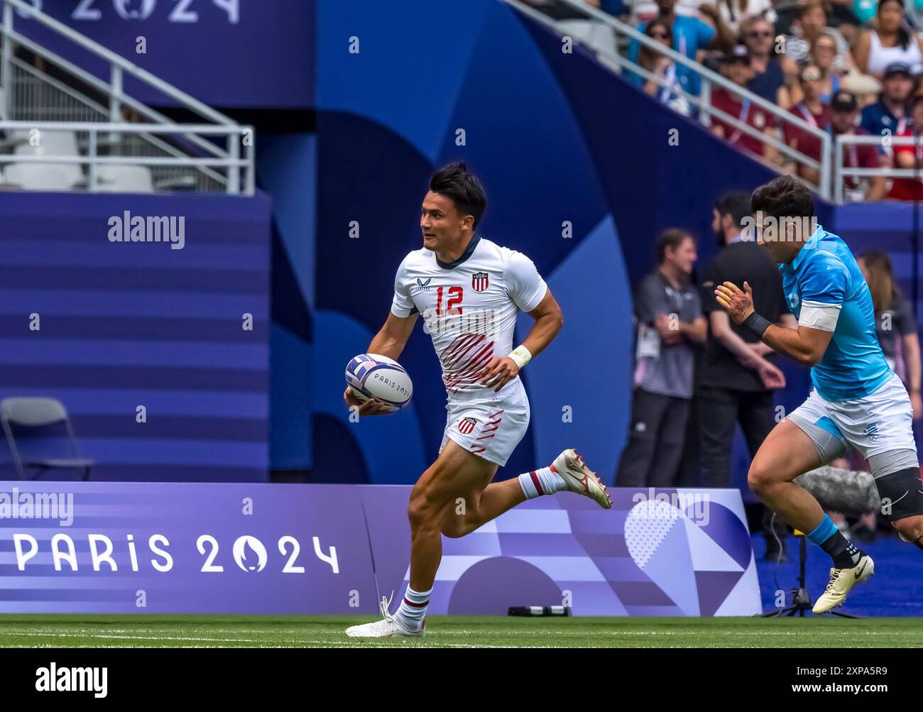 Paris, Ile de France, France. 25th July, 2024. Men's Pool B Rugby Seven ...