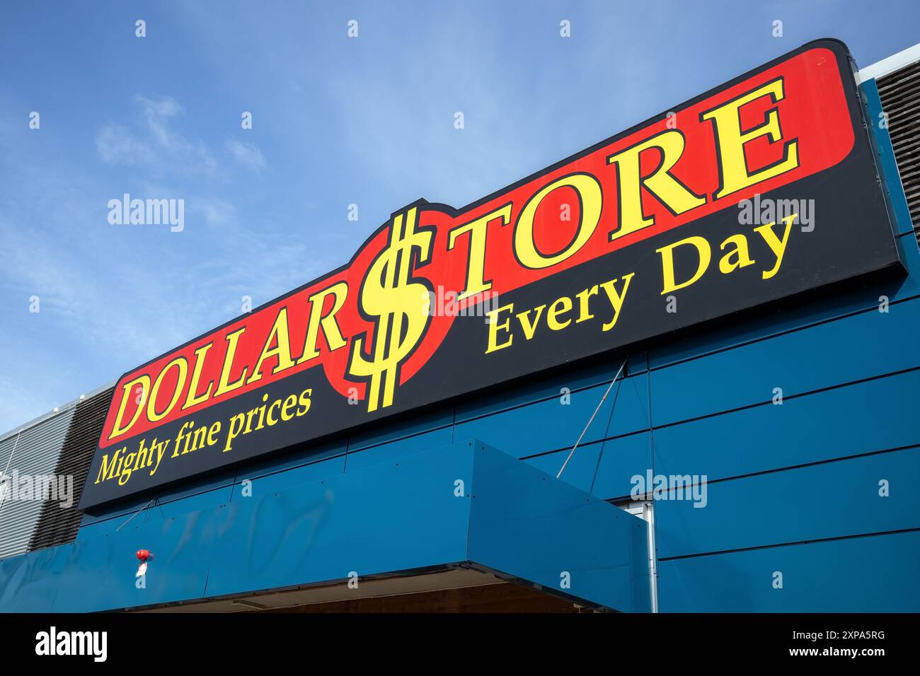 Exterior of a Swedish Dollarstore warehouse in Haparanda, Sweden Stock ...